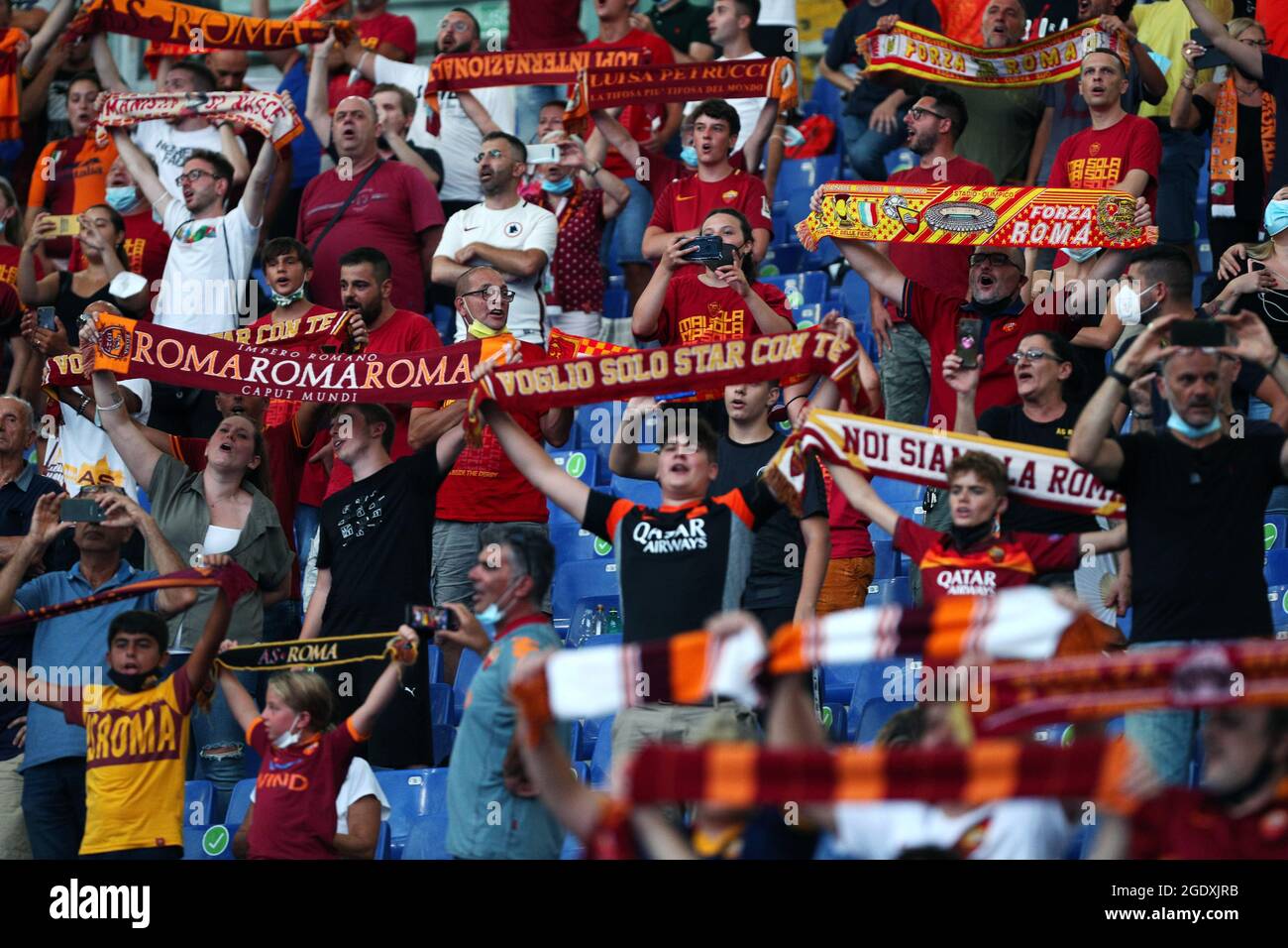 Supporters of Roma during the Pre-Season Friendly football match ...