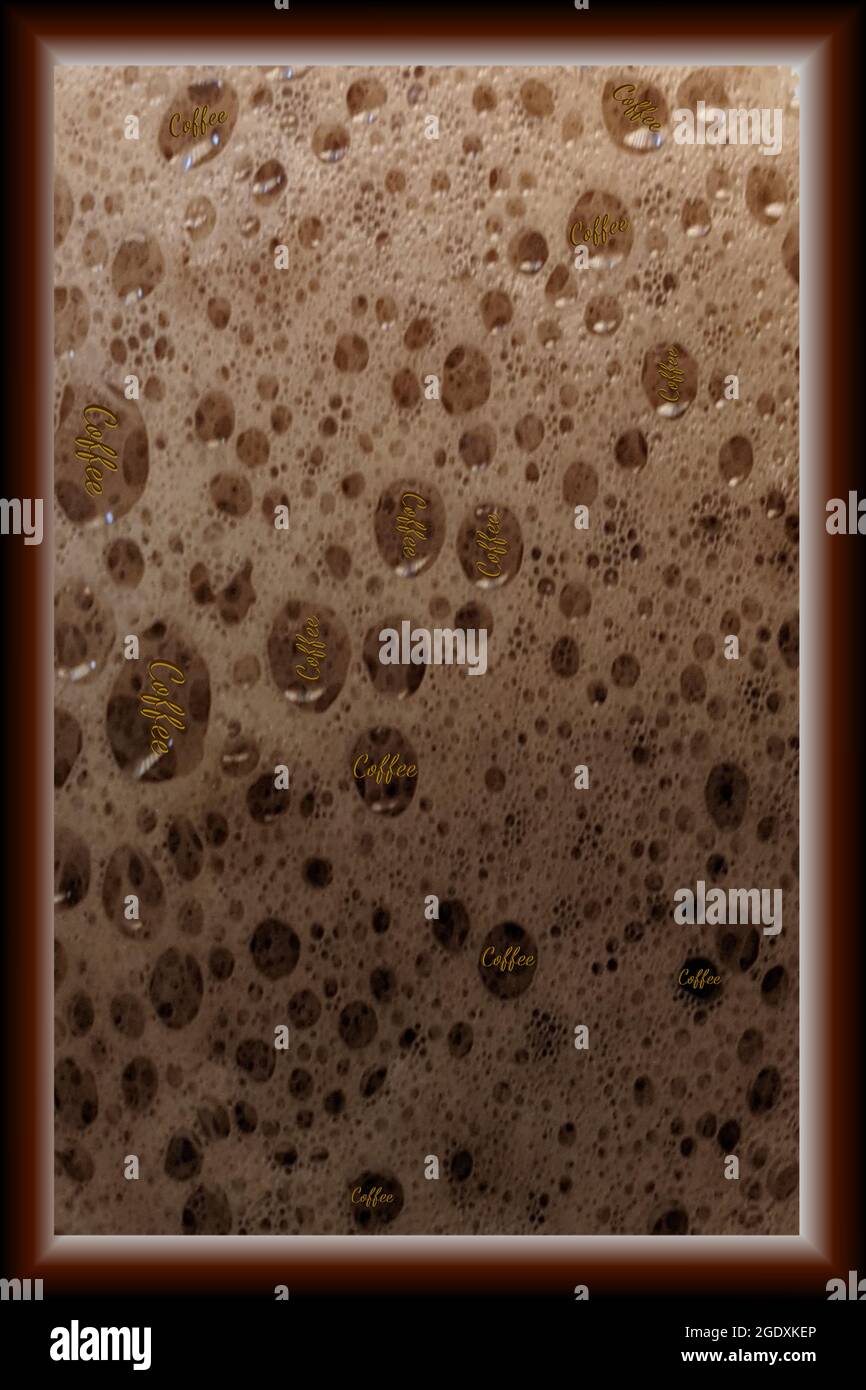 Coffee froth seen up close Stock Photo - Alamy