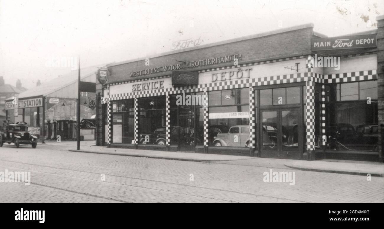 Ford main dealer garage. West Riding Motor Co. Rotherham Ltd. Service ...