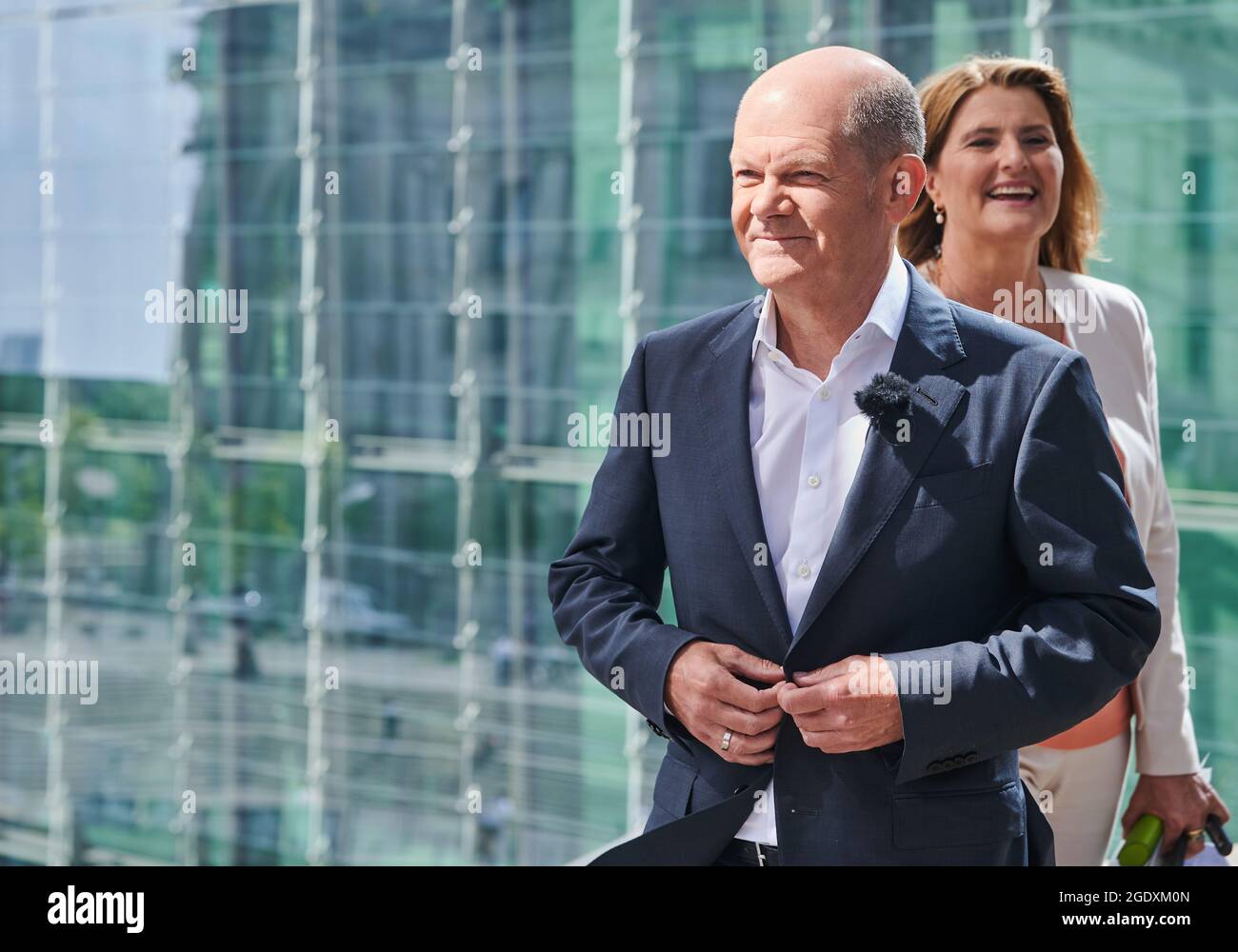 15 August 2021, Berlin: Olaf Scholz, Finance Minister and SPD candidate ...