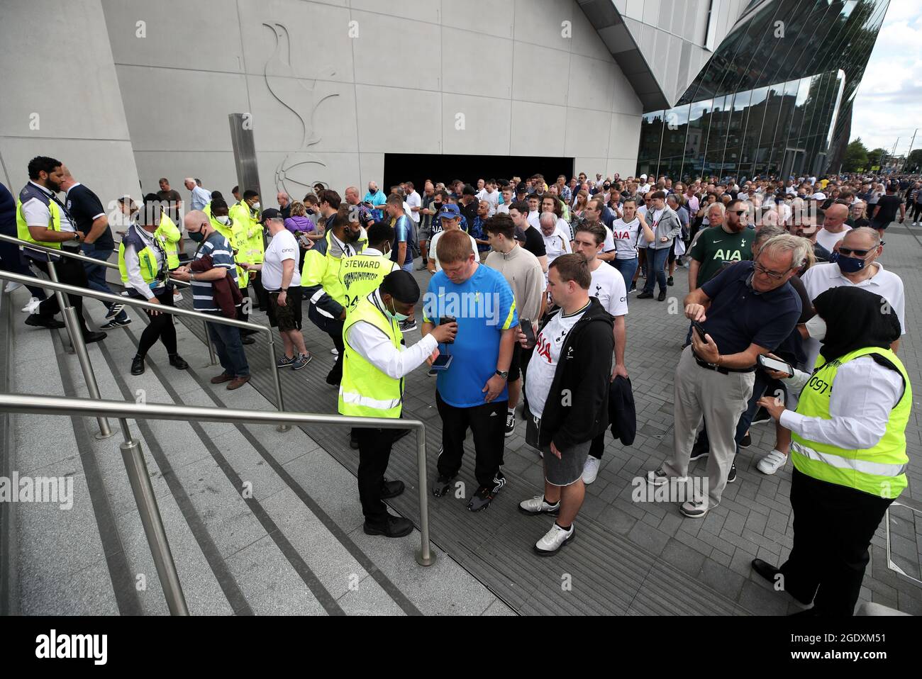 Big queues of Tottenham Hotspur fans outside the ground before the ...