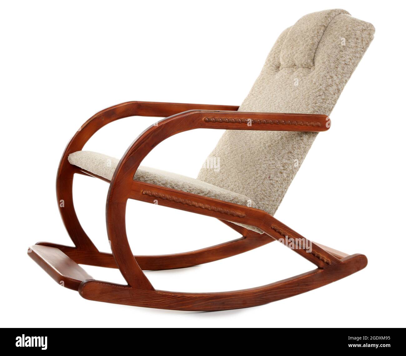 Modern rocking-chair isolated on white Stock Photo - Alamy