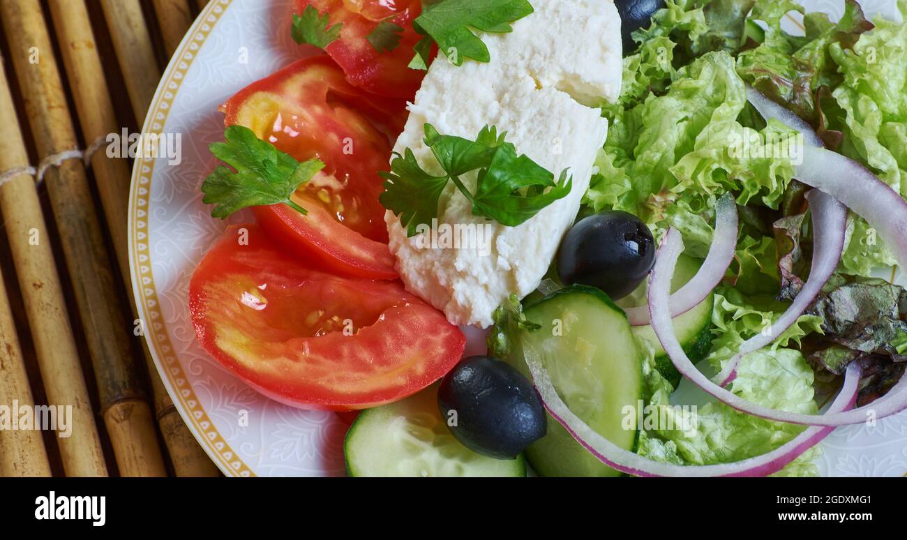 Mermizeli - Kalymnian traditional salad Greece Stock Photo - Alamy