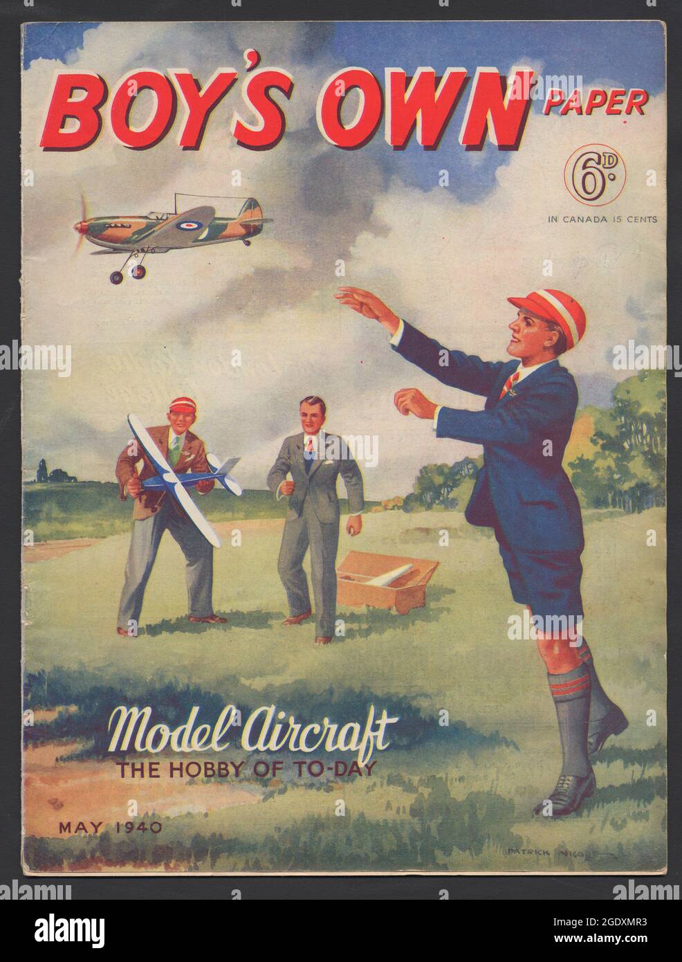 Boys Own Paper, issue dated May 1940. Cover illustration of school boy ...