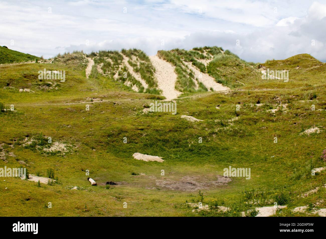 Crossing over the green grassy, rolling hills of Ireland Stock Photo ...
