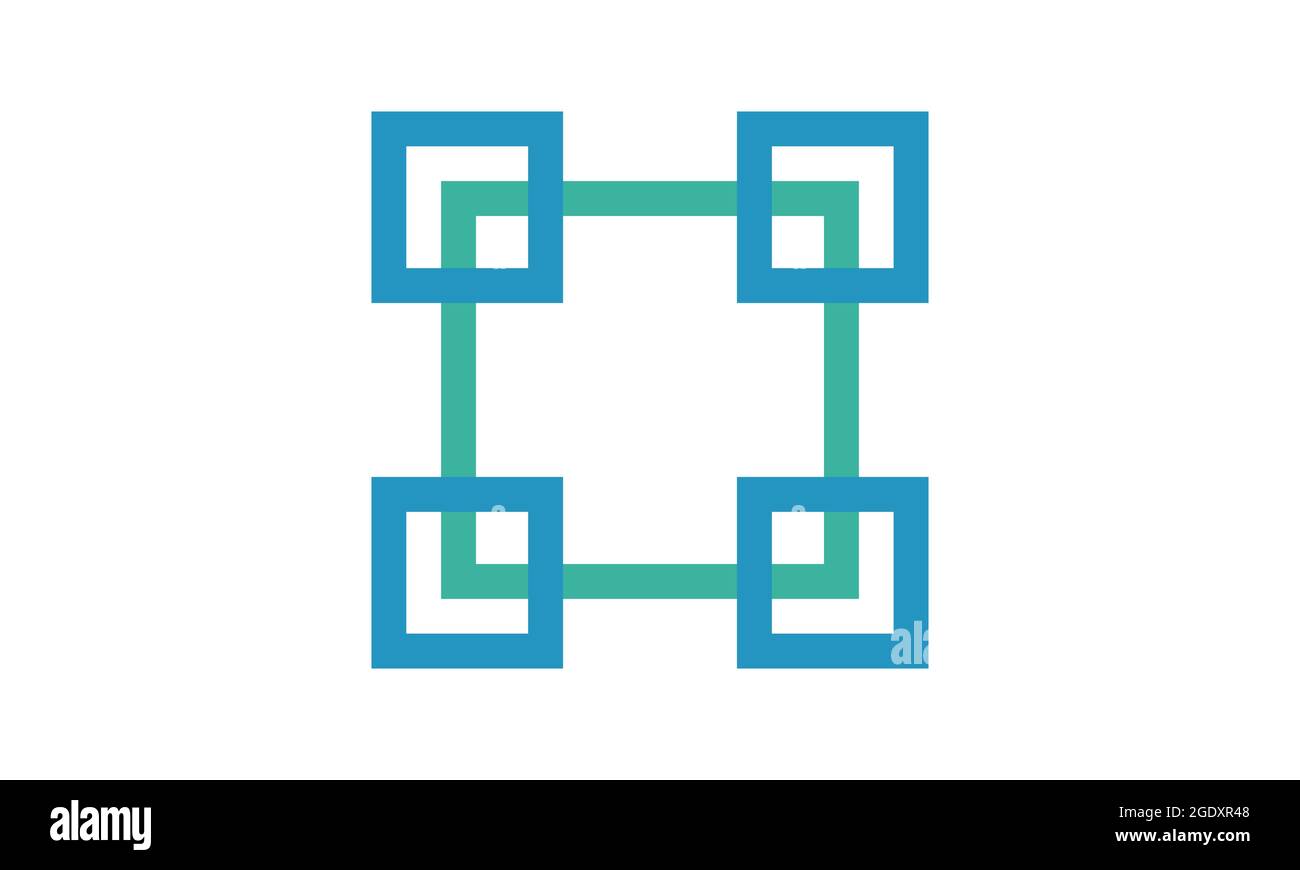 Graphic design element, square anchor point icon design Stock Vector ...