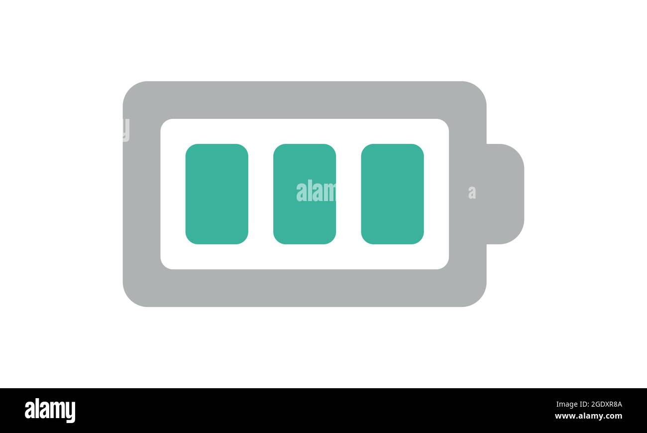 Full battery charge icon. Flat style sign for mobile concept and web ...