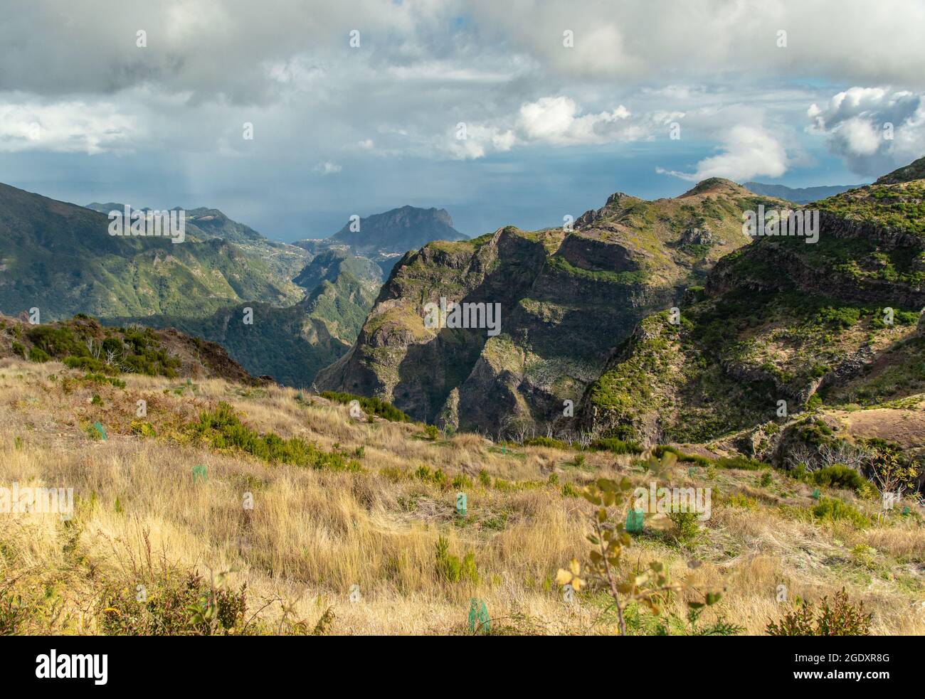 Landscape of mountains in Madera island Stock Photo - Alamy