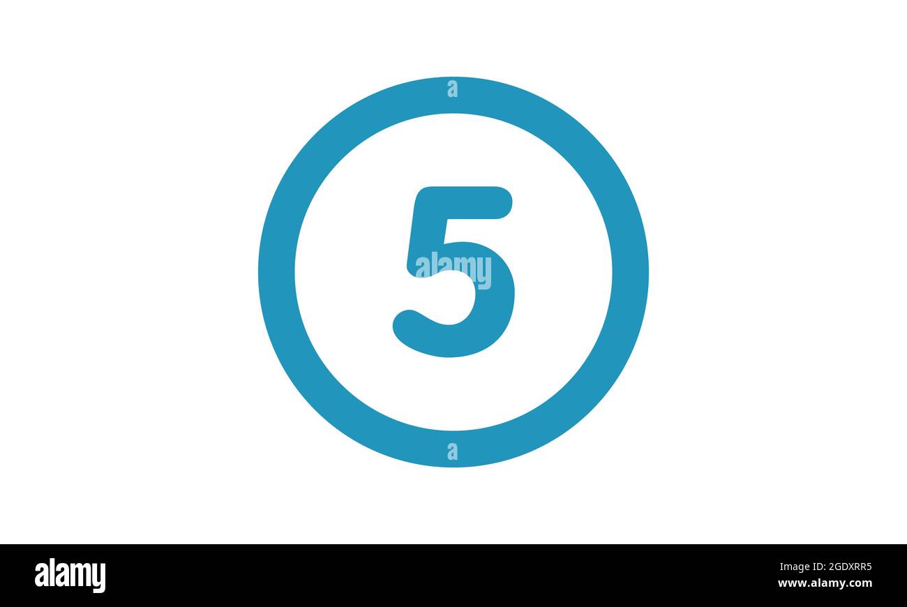 Modern Number 5 Logo Design Template Vector Stock Vector Image & Art ...