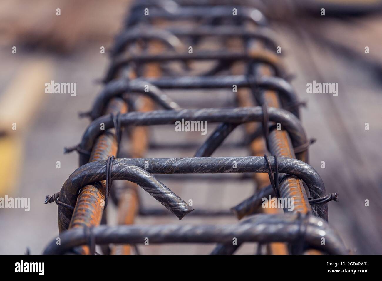 Steel reinforcement bars. Construction rebar steel work reinforcement ...