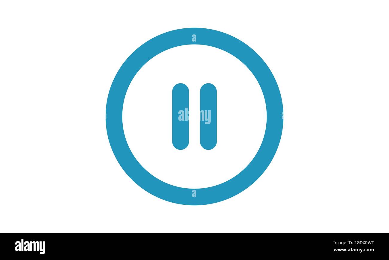 Pause icon button symbol vector image Stock Vector Image & Art - Alamy