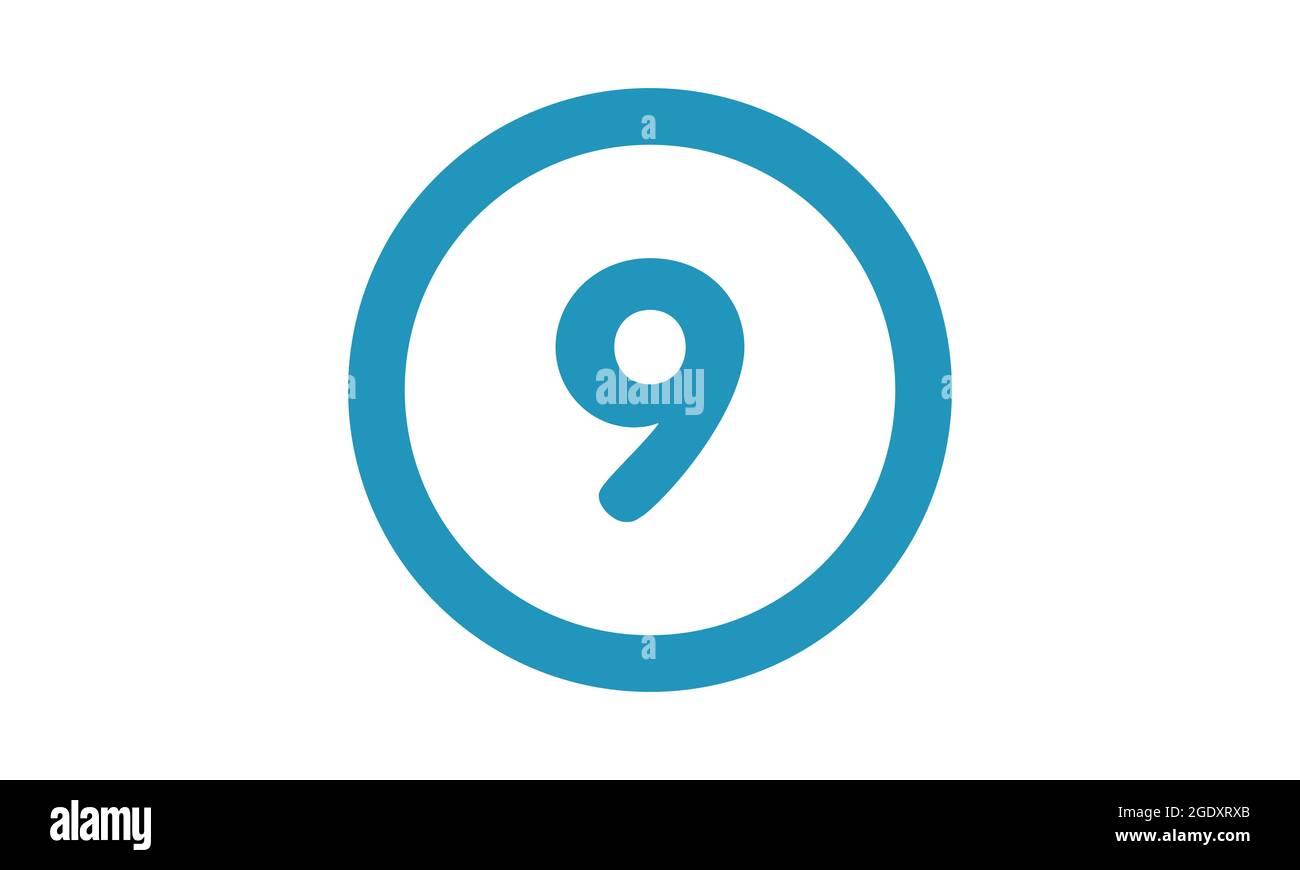 Modern Number 9 Logo Design Template Vector Stock Vector Image & Art ...