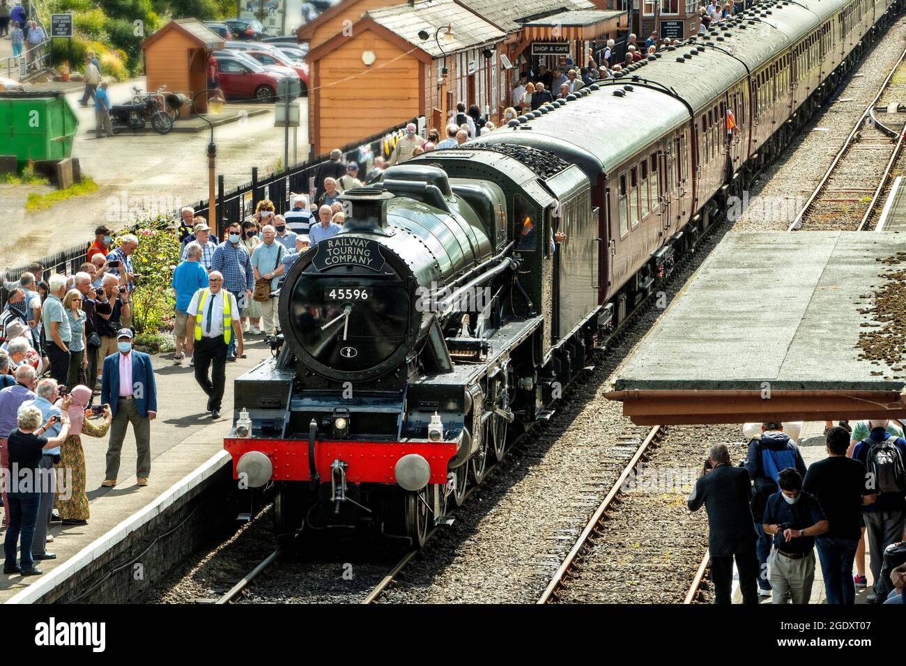 The West Somerset Steam Express 14/8/2021. Pulled by locomotive 45596 ...