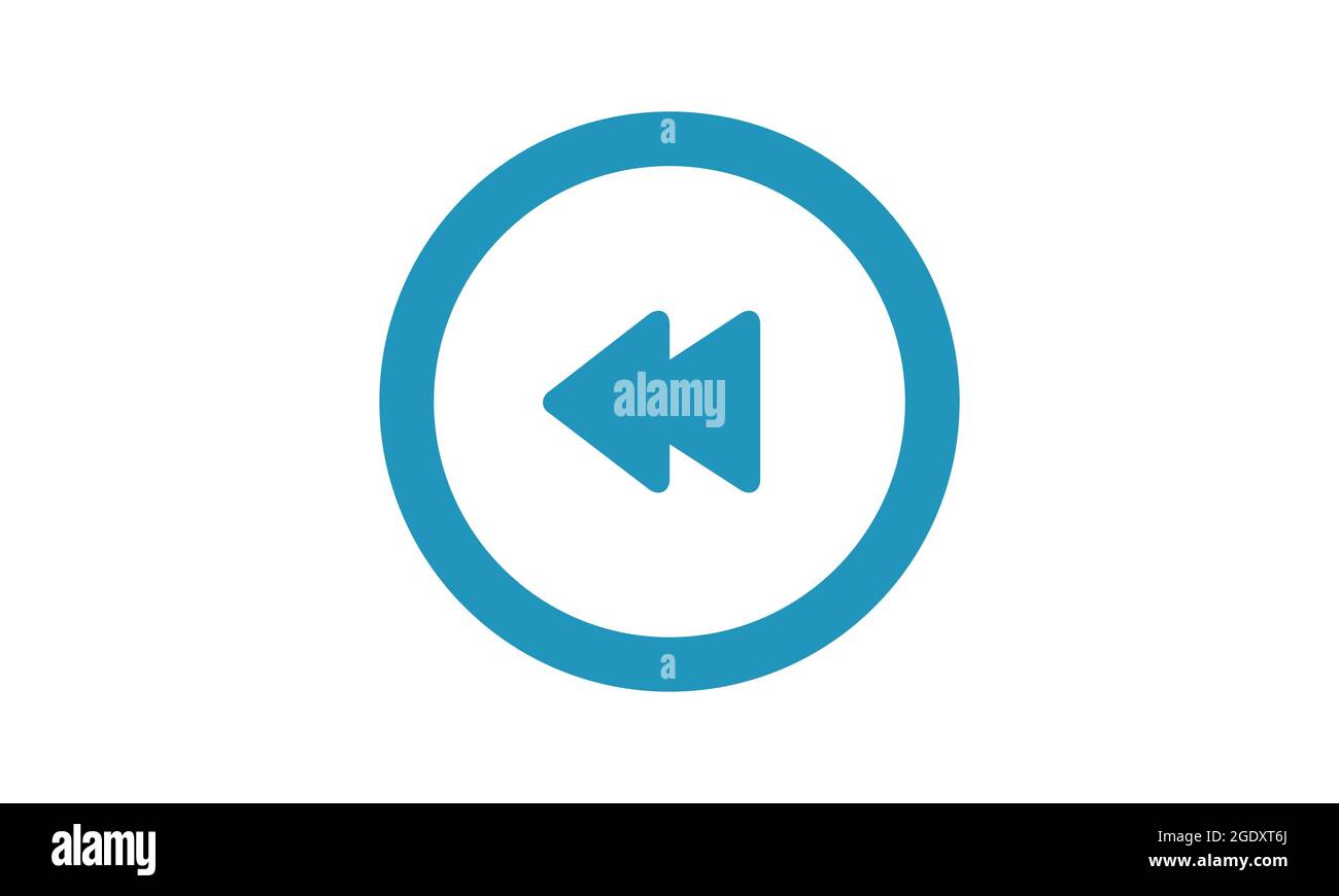 rewind icon sign and symbol. rewind color icon for website design and ...