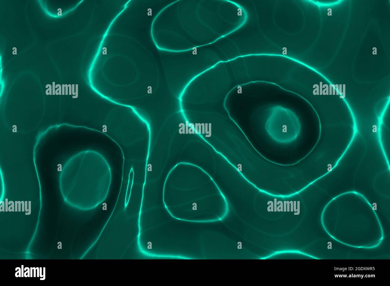 amazing teal, sea-green electric lights in the damaged slime computer ...