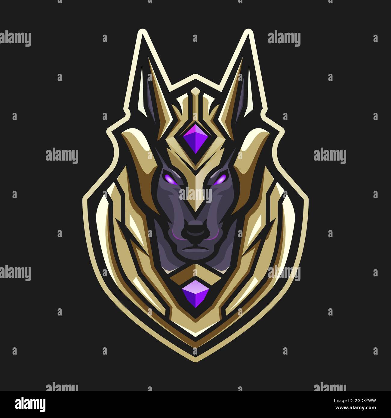 ANUBIS ESPORT LOGO Stock Vector Image & Art - Alamy