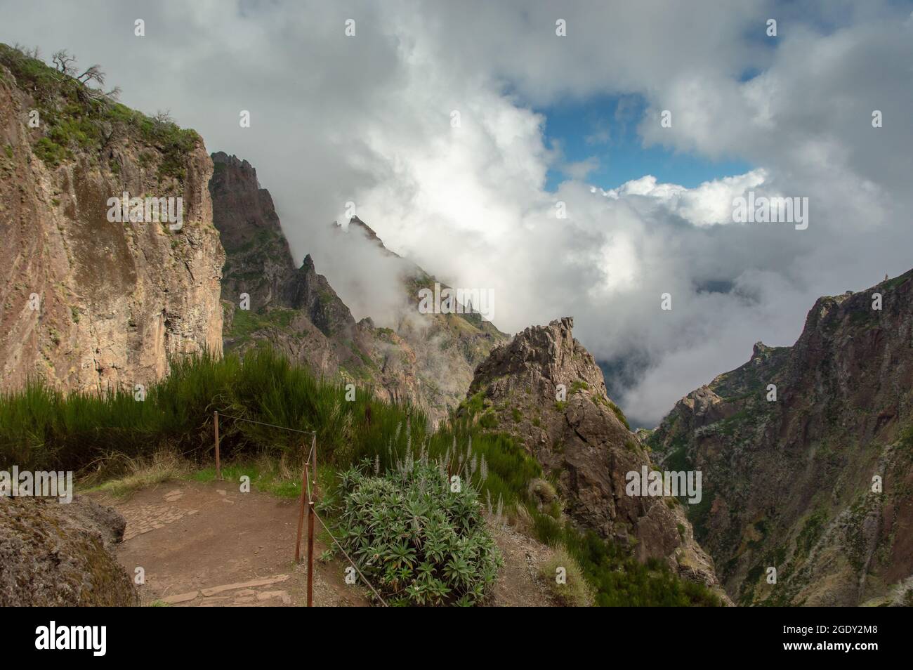 Landscape of mountains in Madera island Stock Photo - Alamy