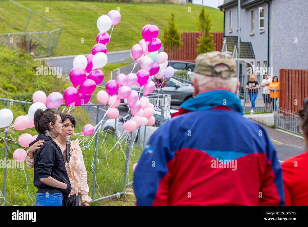 Diane O'Connor (left) and Mandy Sutton during a vigil in Dungannon, Co ...