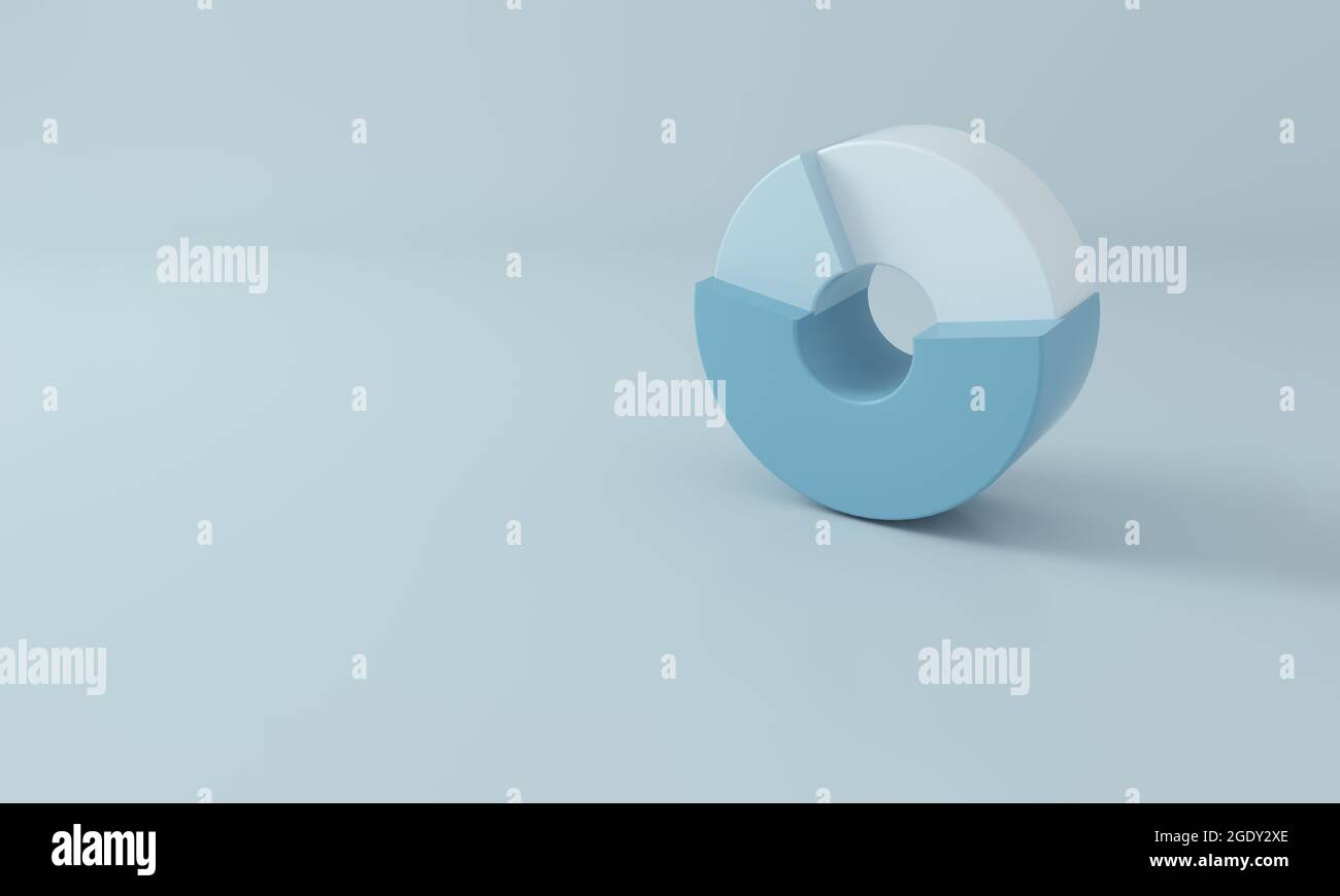 Blue circle data graph on blue background, graphic interface data ...