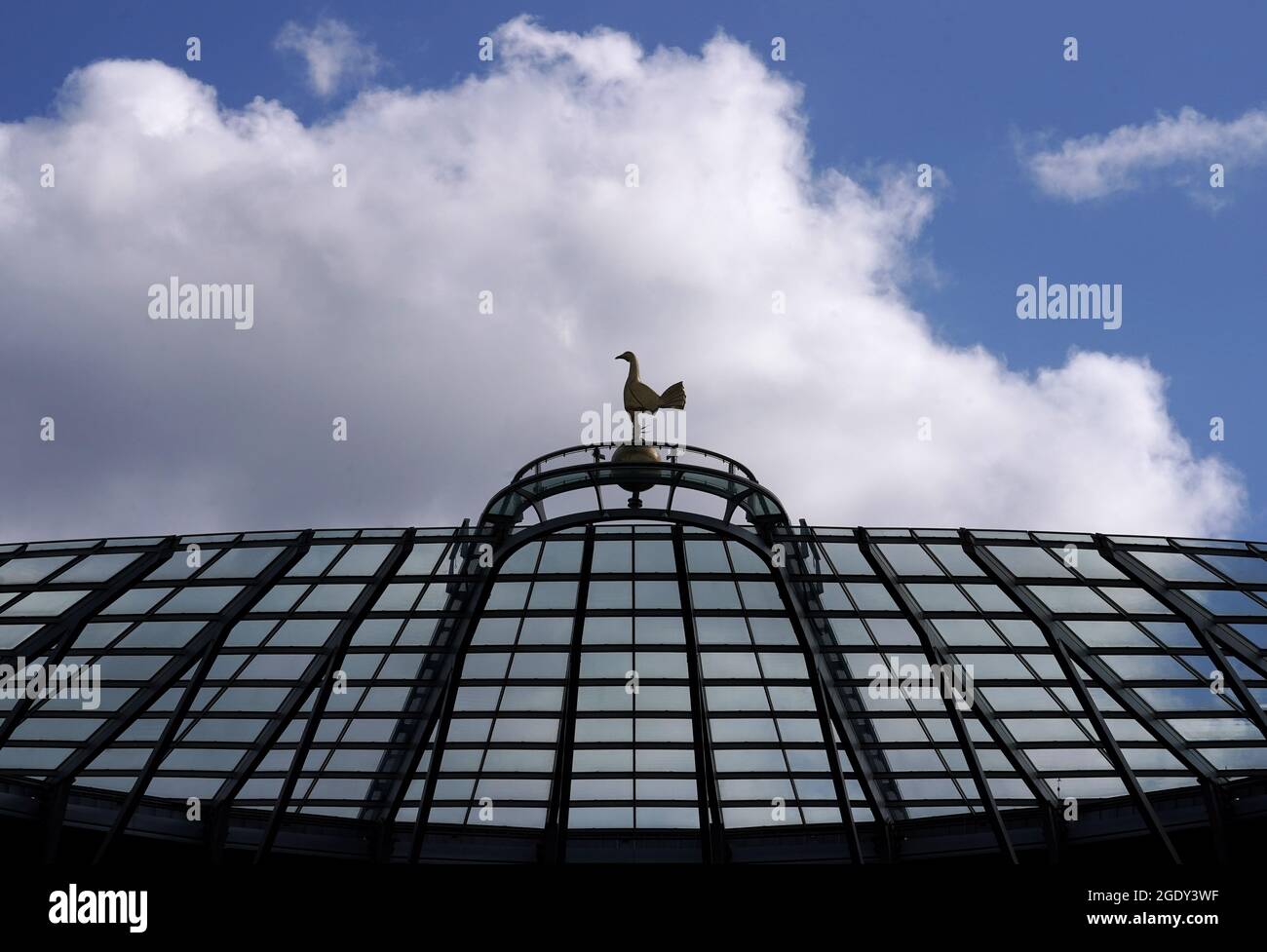 The golden cockerel statue above the ground before the Premier League ...