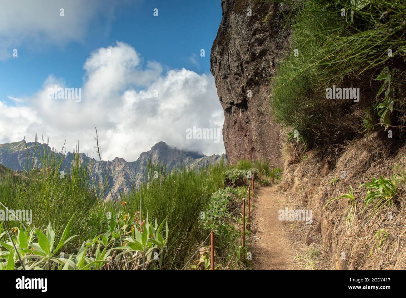 Landscape of mountains in Madera island Stock Photo - Alamy