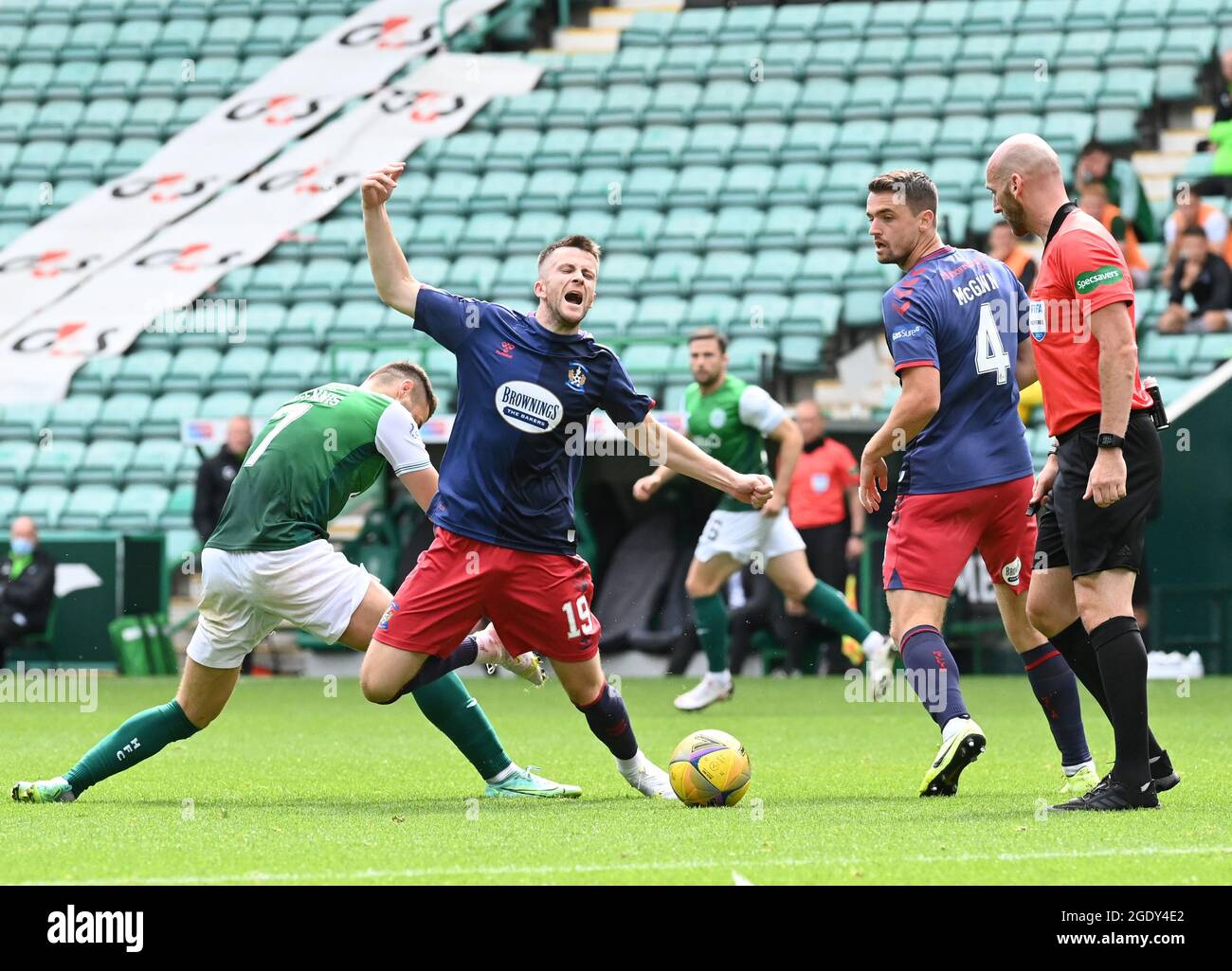 Easter Road Stadium.Edinburgh. Scotland.UK 15th Aug 21. Hibernian vs ...