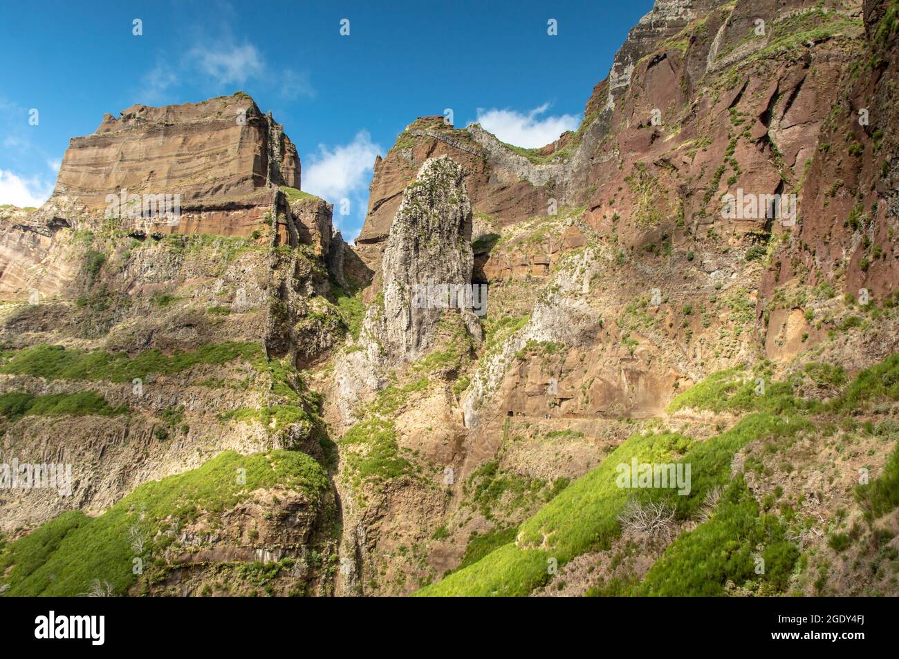 Landscape of mountains in Madera island Stock Photo - Alamy