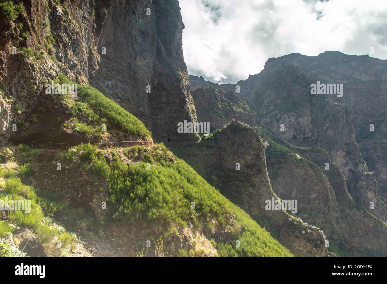 Landscape of mountains in Madera island Stock Photo - Alamy