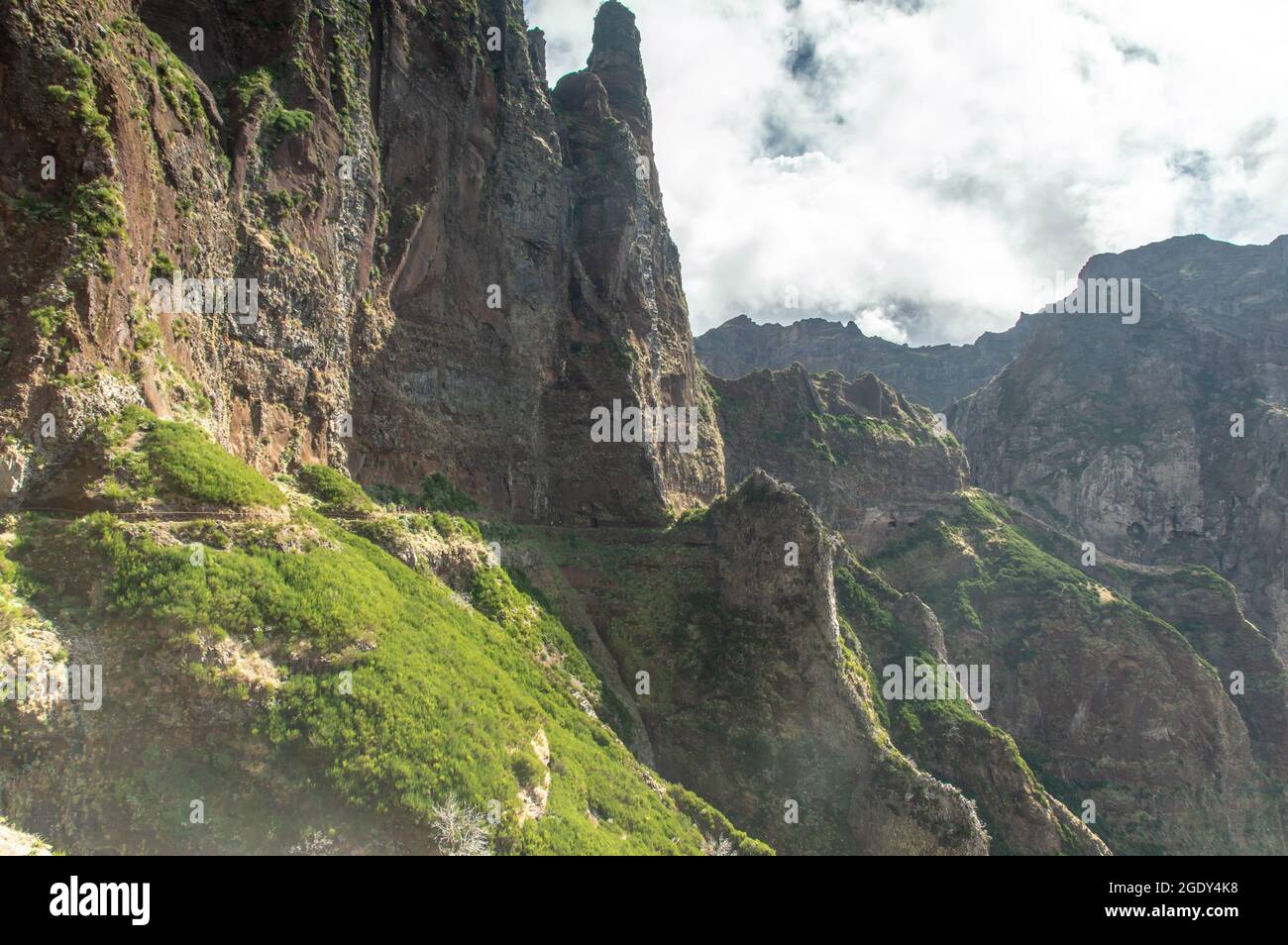 Landscape of mountains in Madera island Stock Photo - Alamy