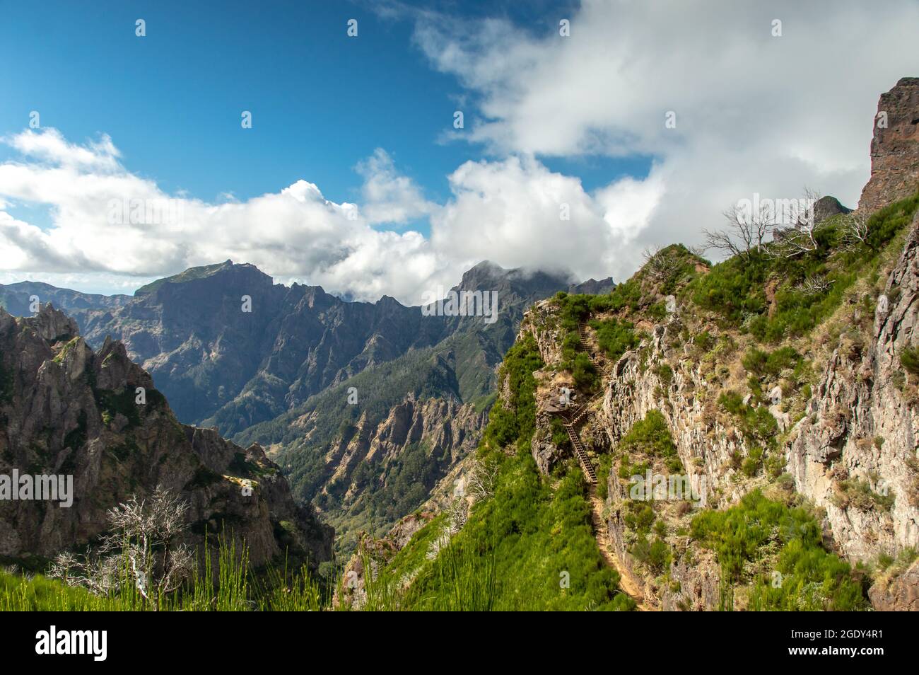 Landscape of mountains in Madera island Stock Photo - Alamy