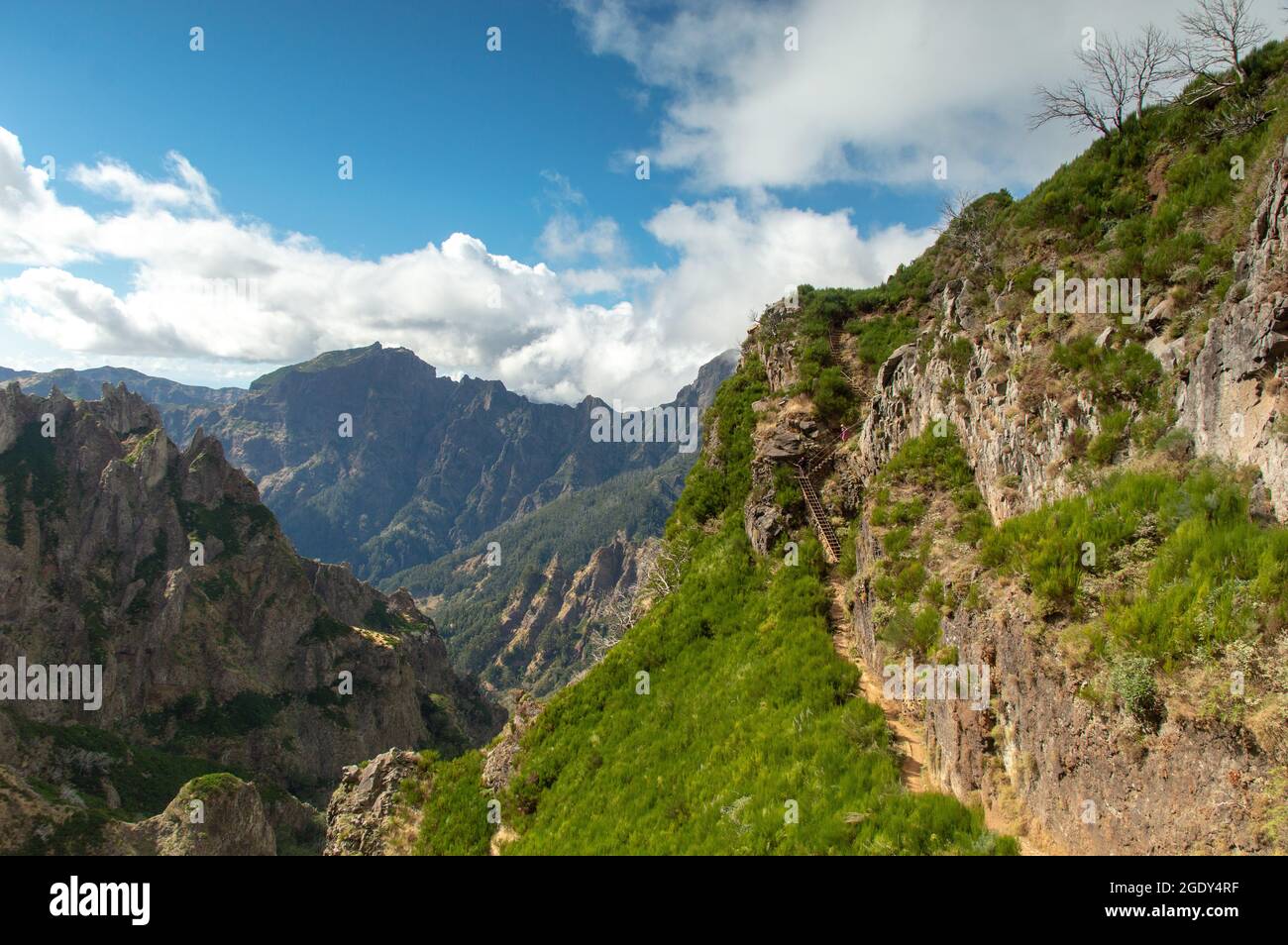 Landscape of mountains in Madera island Stock Photo - Alamy