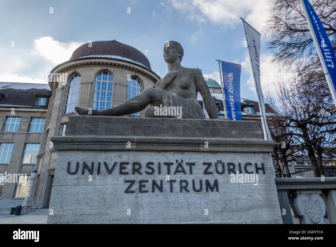 Zurich, Switzerland - January 10, 2021: The University of Zurich is one ...
