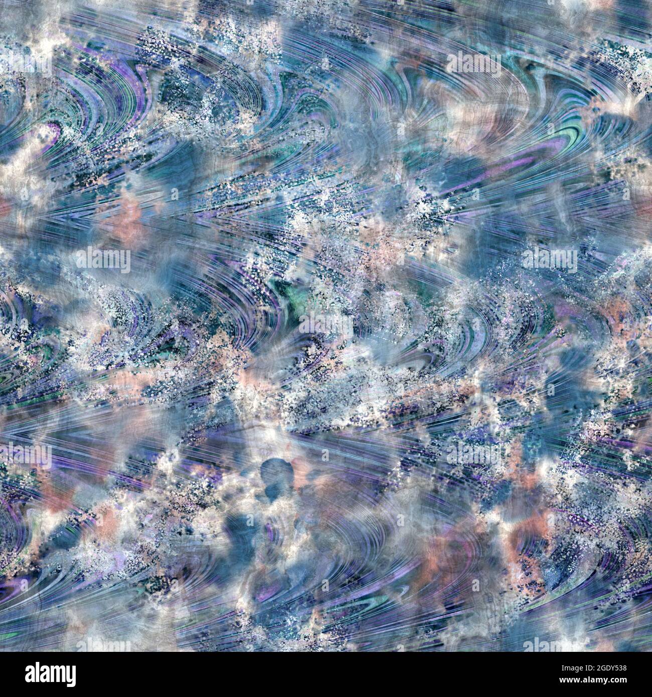 Seamless highly textured intricate and ornate pattern in navy blue ...