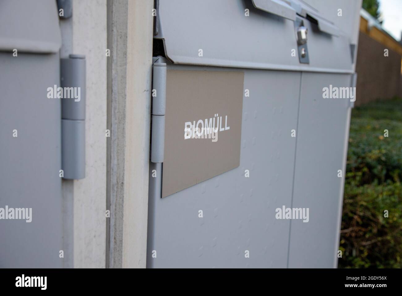 modern dustbin container with german word for organic waste Stock Photo ...