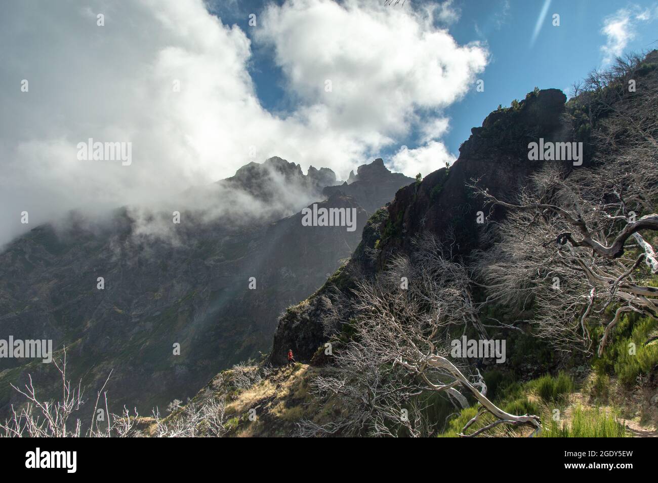 Landscape of mountains in Madera island Stock Photo - Alamy