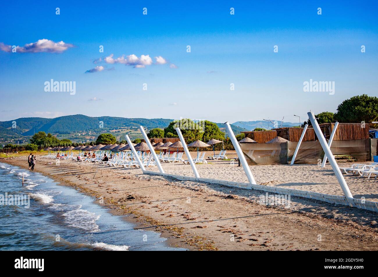 ALTINOVA, TURKEY. AUGUST 08, 2021 Bafeus Beach. Sunset on the Marble ...