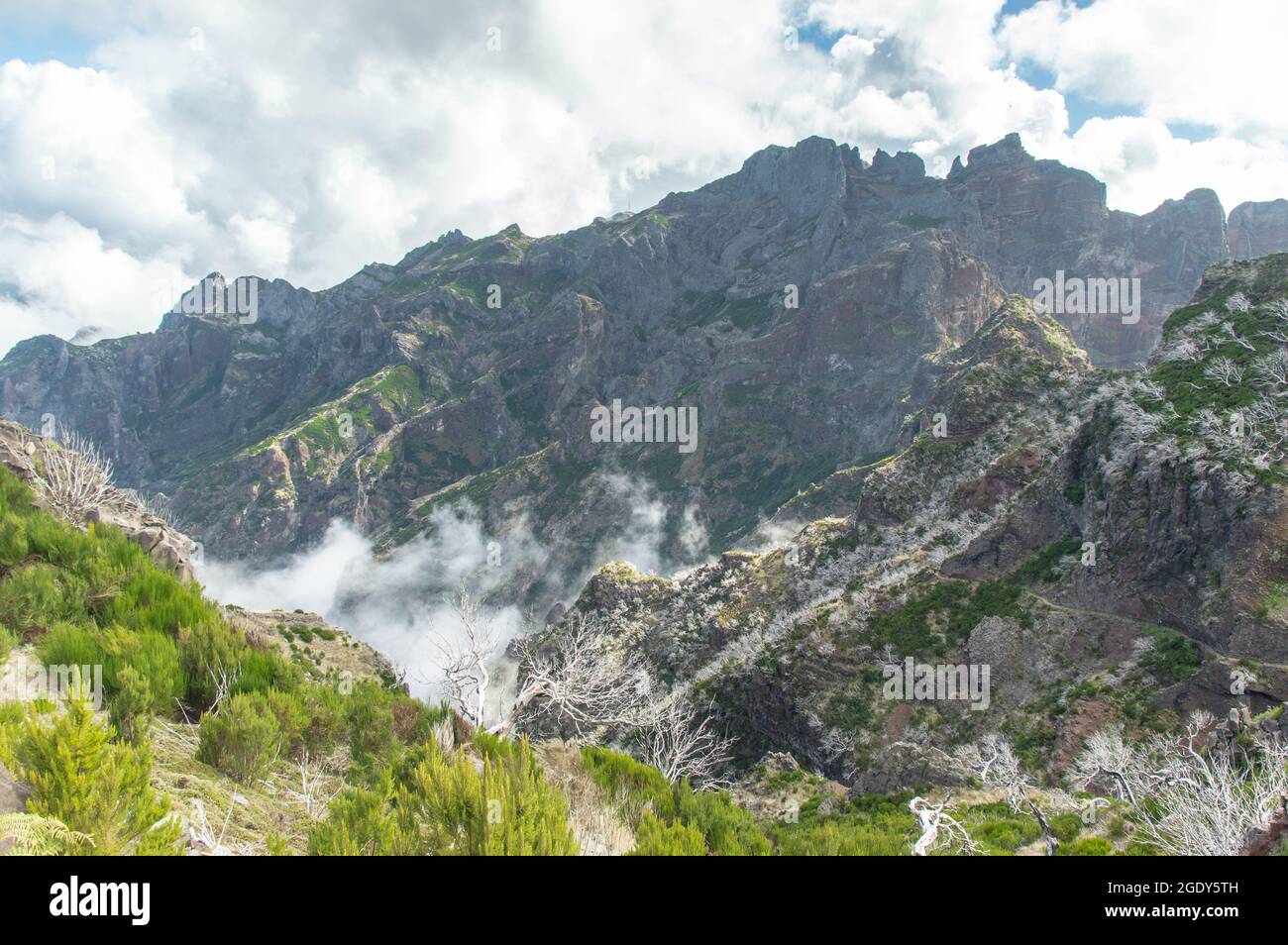Landscape of mountains in Madera island Stock Photo - Alamy