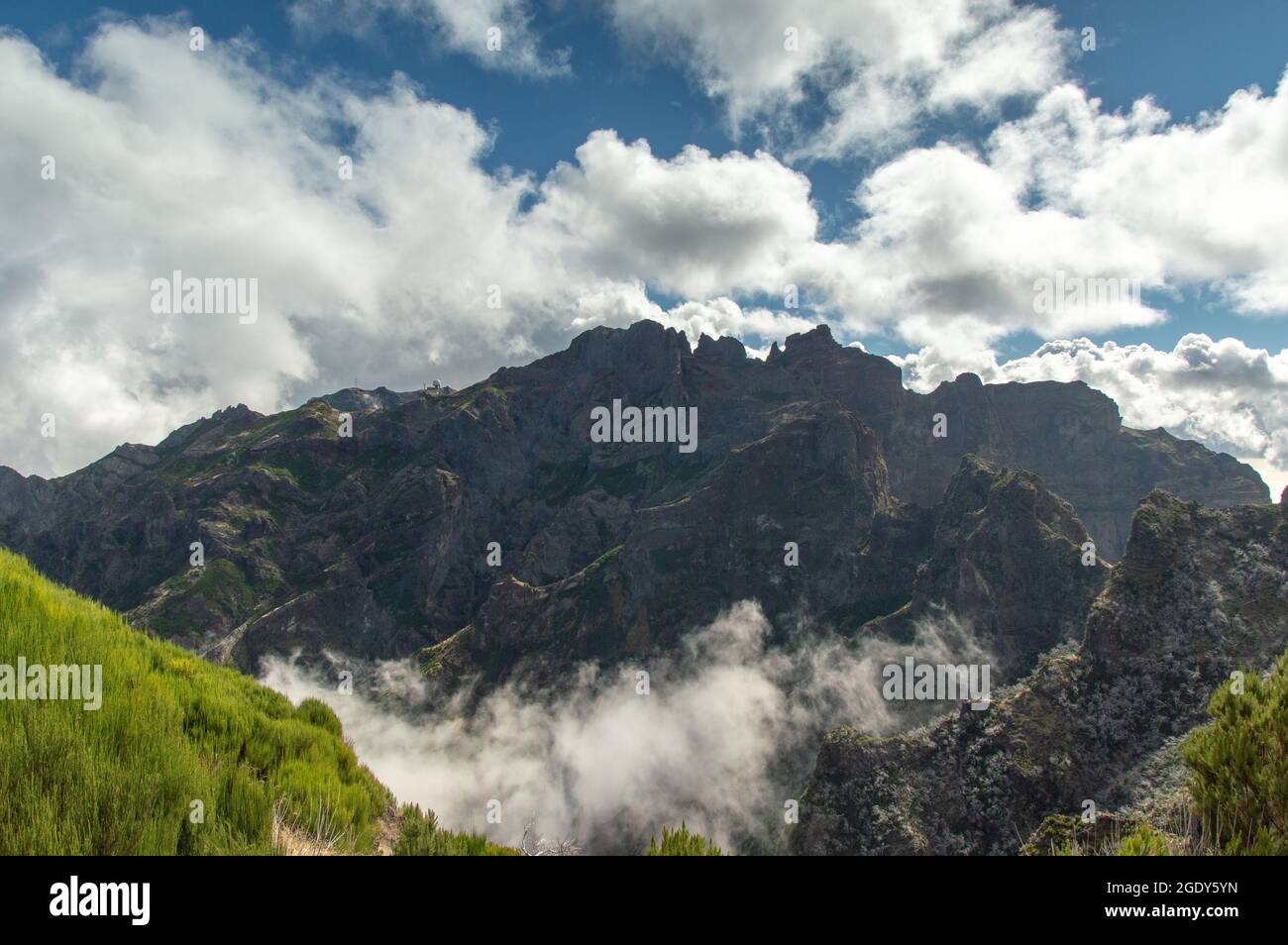 Landscape of mountains in Madera island Stock Photo - Alamy