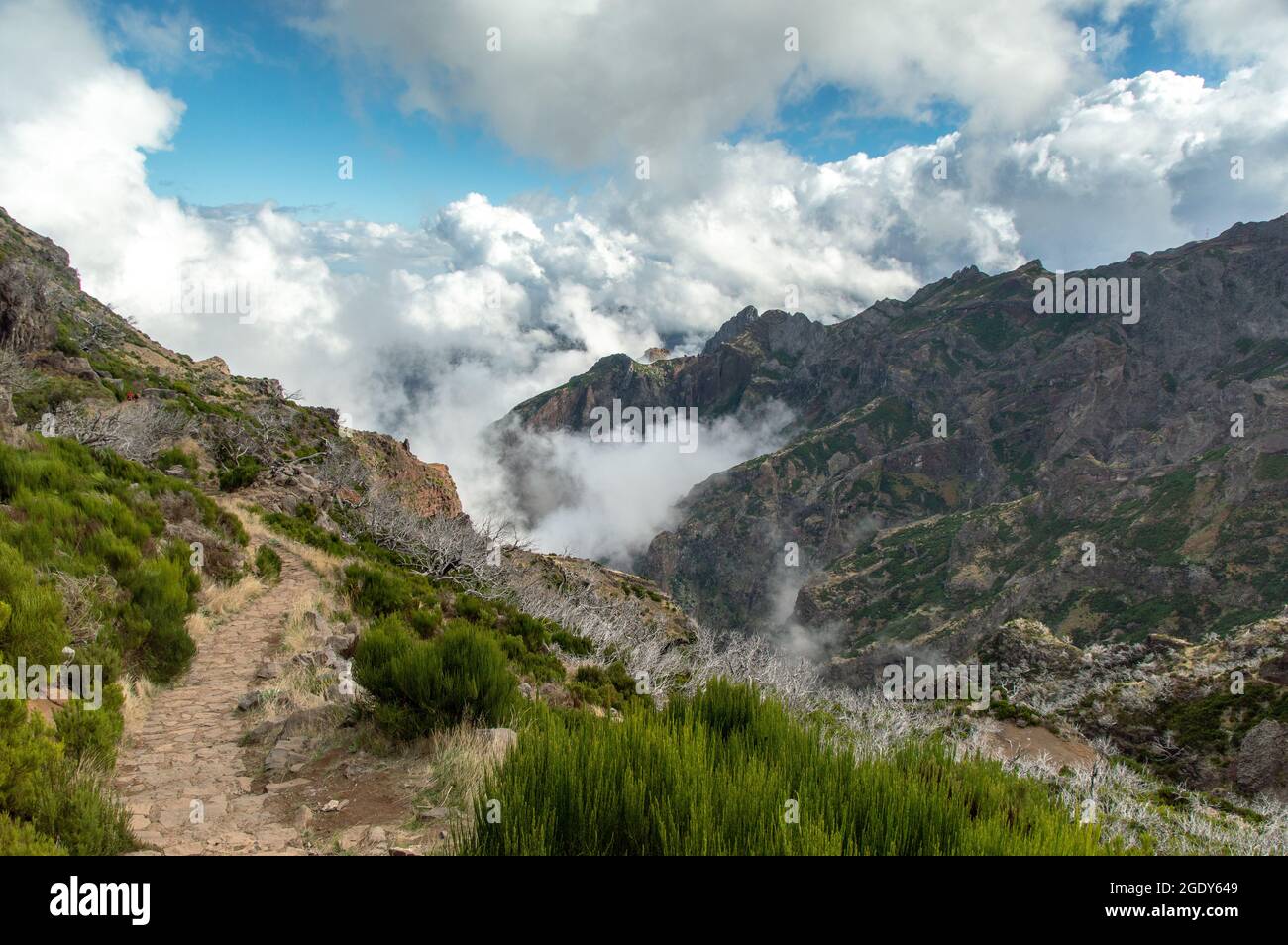Landscape of mountains in Madera island Stock Photo - Alamy
