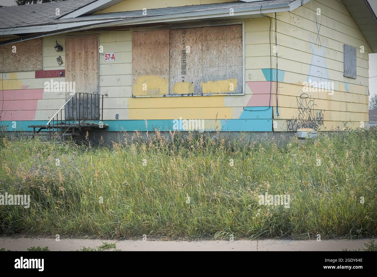 First Nations housing on the Cree Reservation in Maskwacis (Hobbema ...