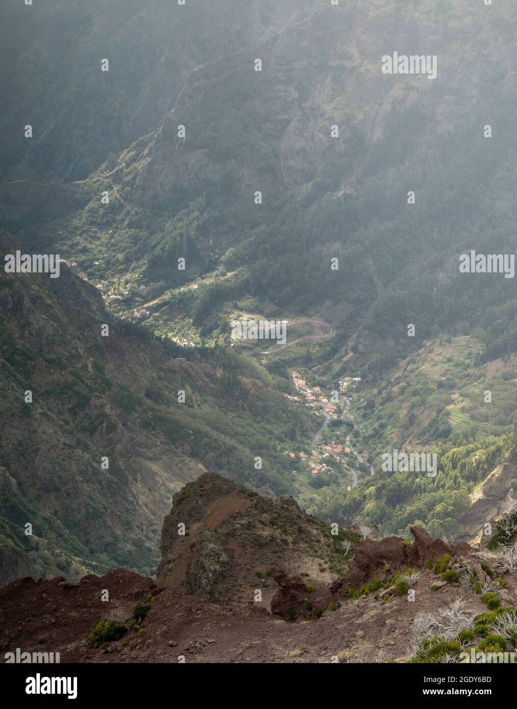 Landscape of mountains in Madera island Stock Photo - Alamy