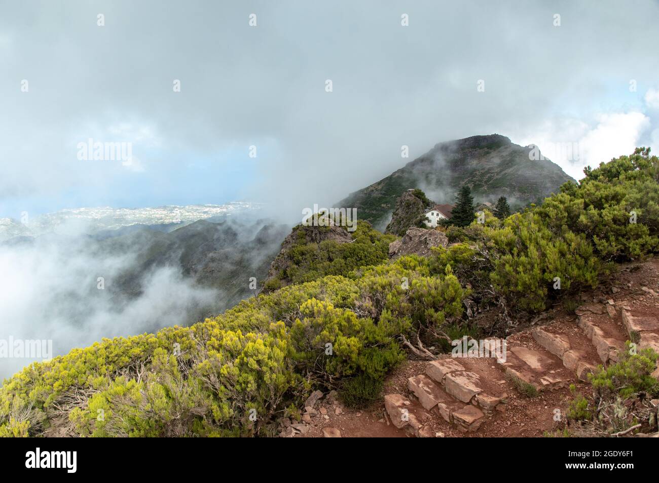 Landscape of mountains in Madera island Stock Photo - Alamy