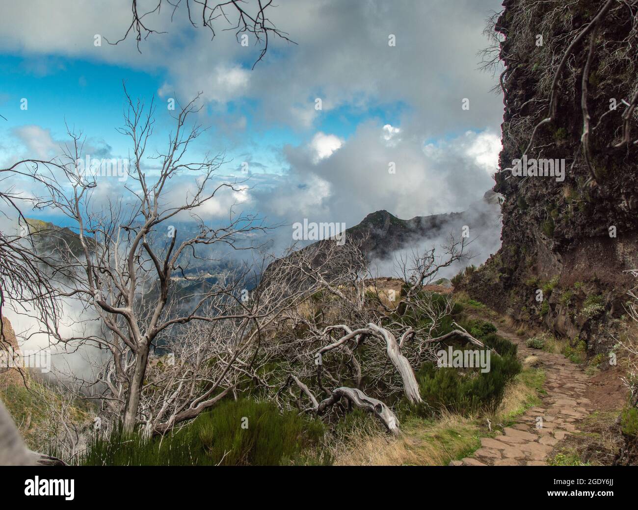 Landscape of mountains in Madera island Stock Photo - Alamy