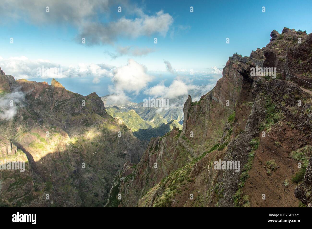 Landscape of mountains in Madera island Stock Photo - Alamy