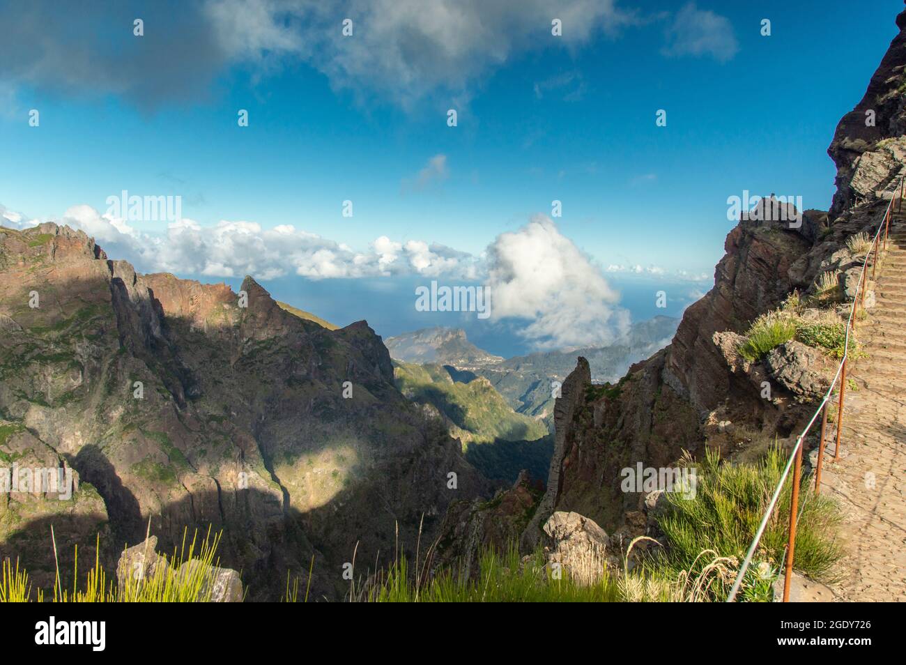 Landscape of mountains in Madera island Stock Photo - Alamy
