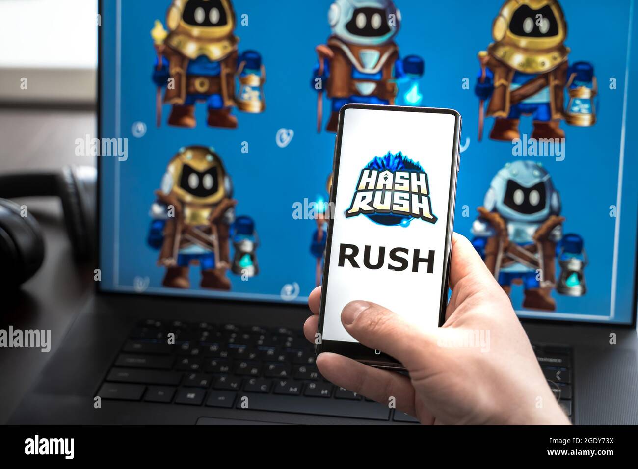 Russia Moscow 30.05.2021.Logo, screenshot of blockchain nft ethereum ...