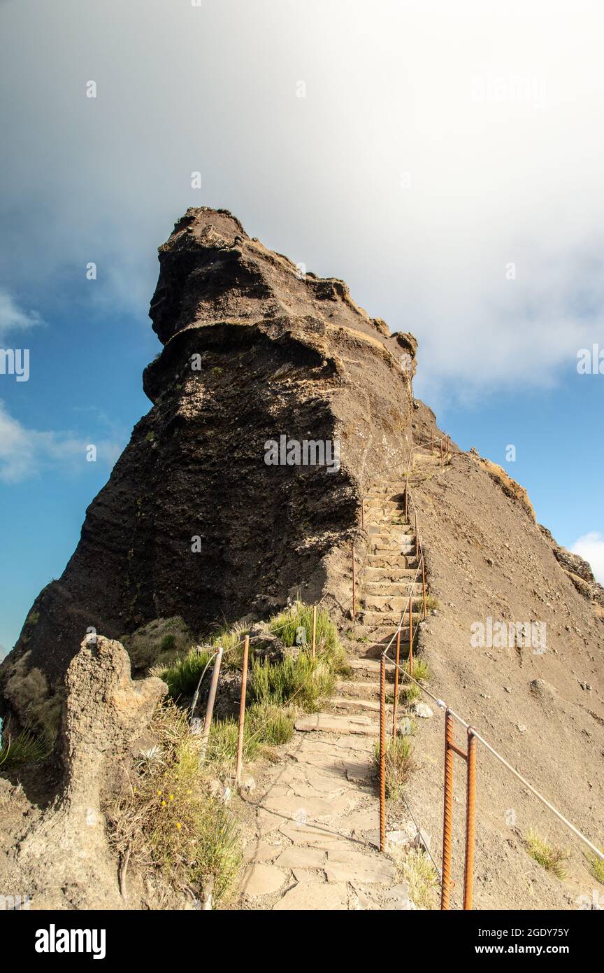 Landscape of mountains in Madera island Stock Photo - Alamy