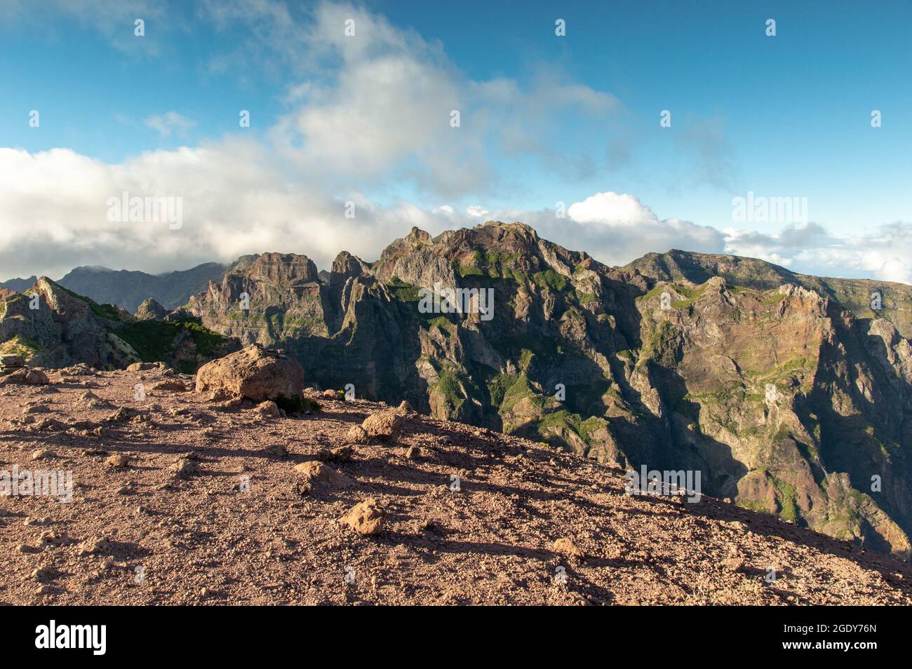 Landscape of mountains in Madera island Stock Photo - Alamy