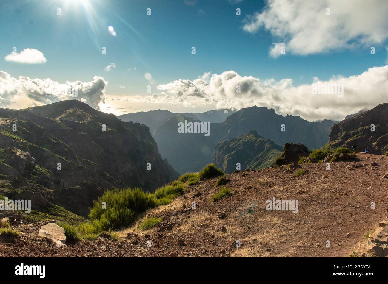 Landscape of mountains in Madera island Stock Photo - Alamy