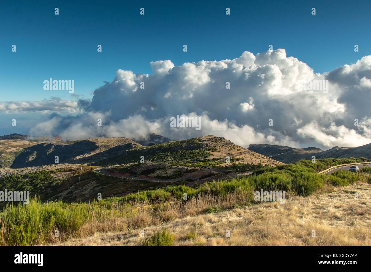 Landscape of mountains in Madera island Stock Photo - Alamy